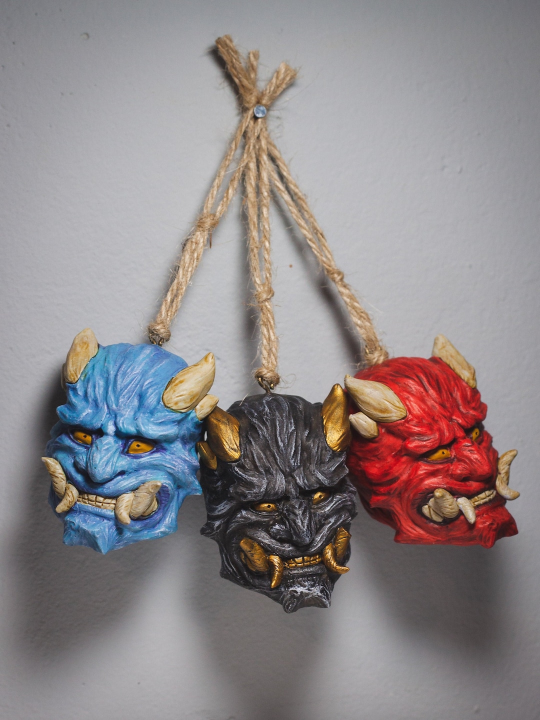 Oni Hangable Heads / Resin / Hand Painted / Geek Forge - Etsy Australia