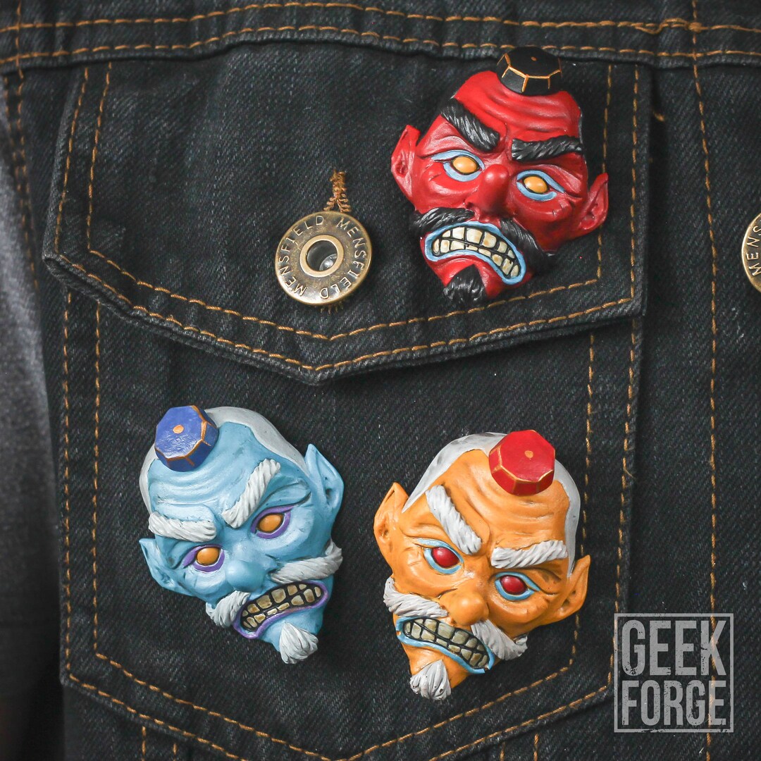 Tengu Mask Pin – 3D Resin Badge – Japanese Yokai Style – Oni/noh ...