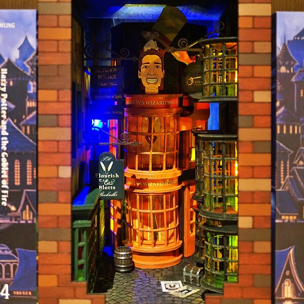 Bookshelf Insert Diagon Alley - Etsy