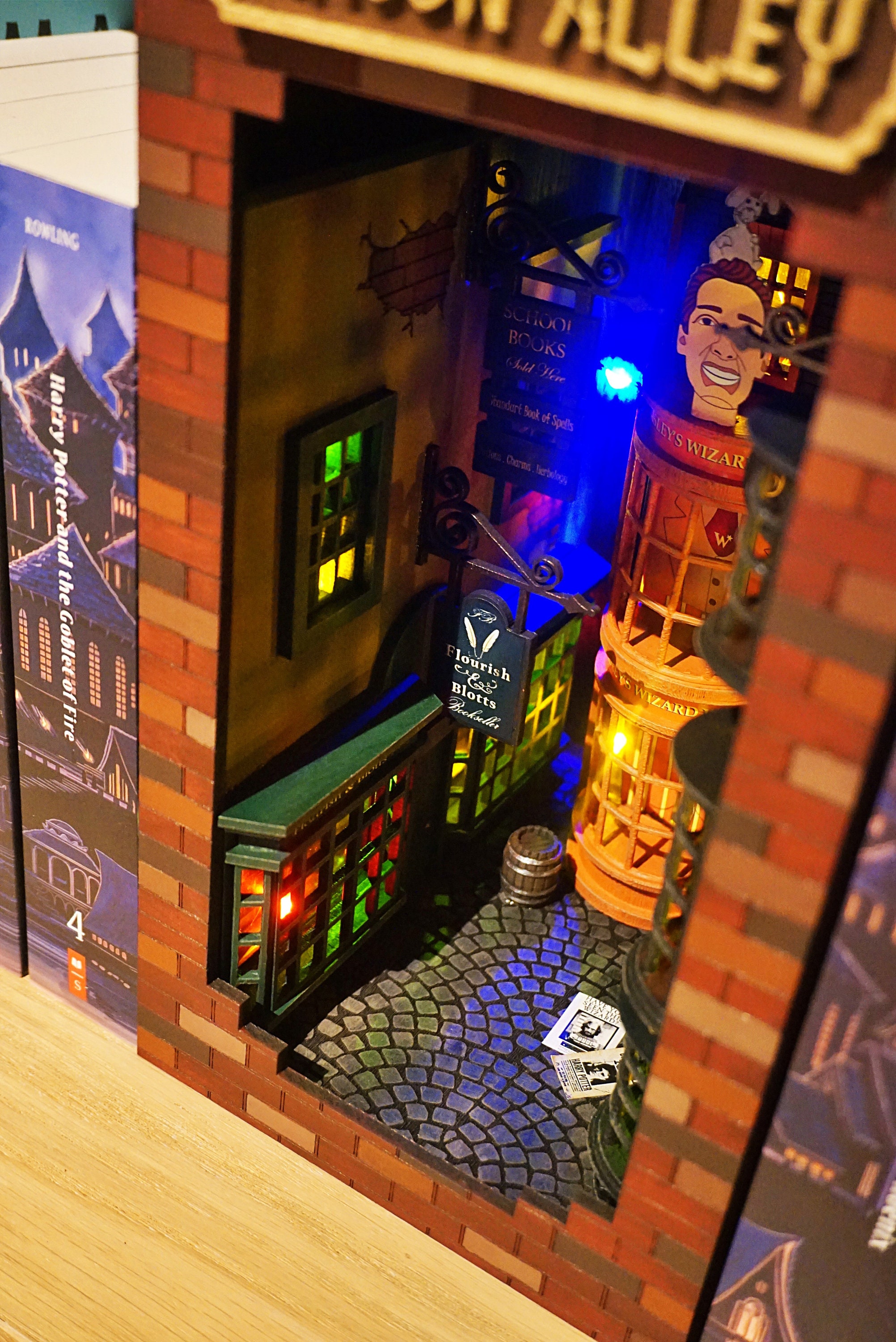 Wizard's Alley, Diagon Alley Booknook, Book Shelf, Shelf Insert ...