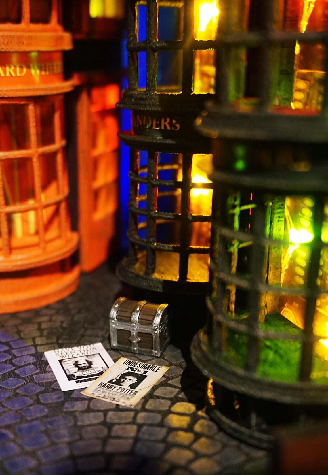 Wizard's Alley, Diagon Alley Booknook, Book Shelf, Shelf Insert ...