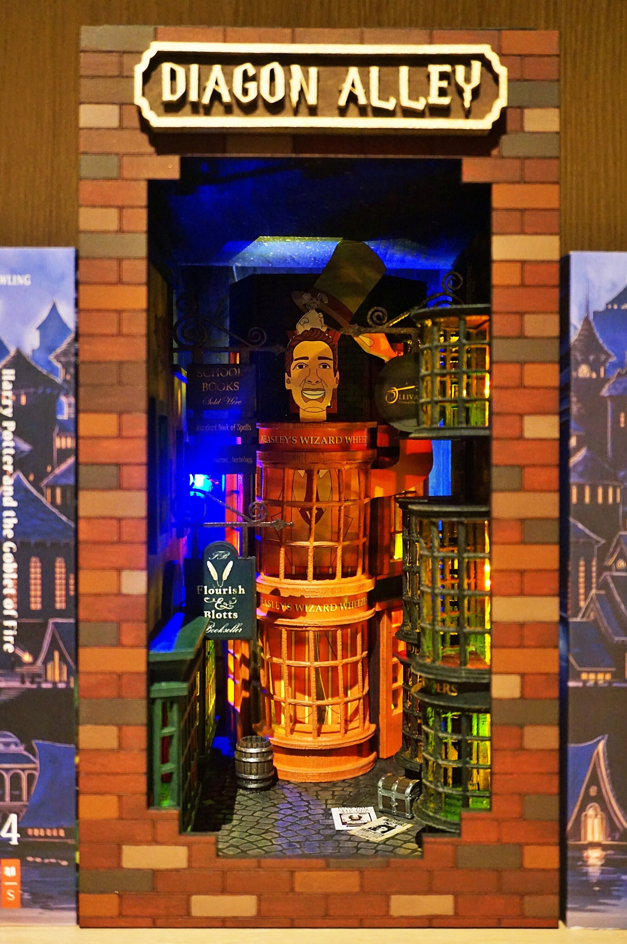 Wizard's Alley, Diagon Alley Booknook, Book Shelf, Shelf Insert ...