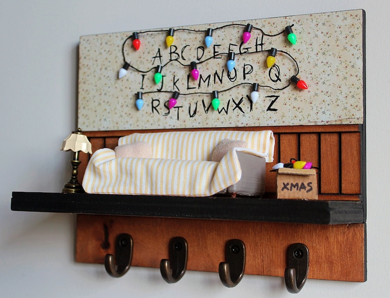 Stranger Things Key Holder, Shadow Box, Wall Art, Diorama, Wall Hanging ...