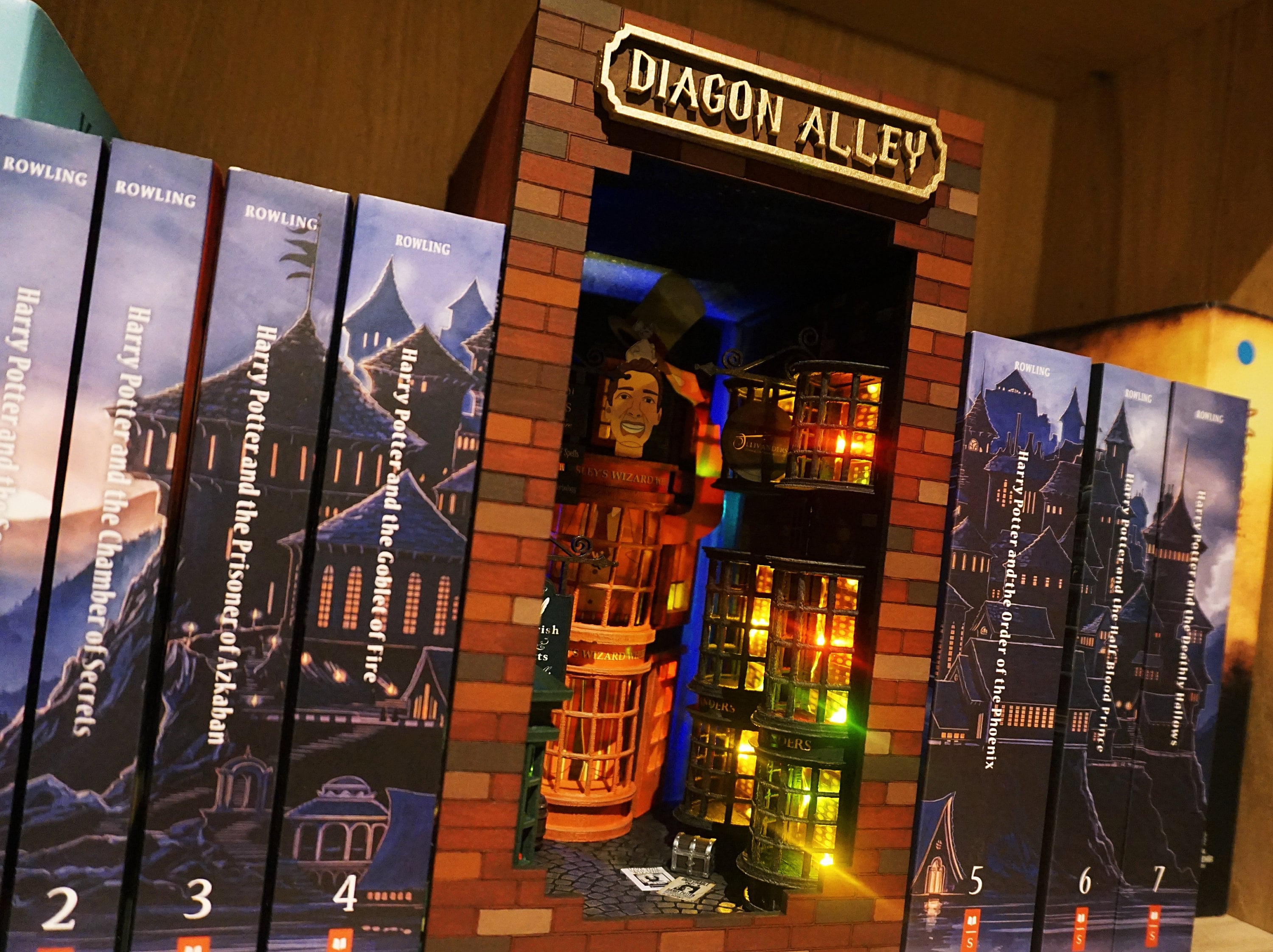 Wizard's Alley, Diagon Alley Booknook, Book Shelf, Shelf Insert ...