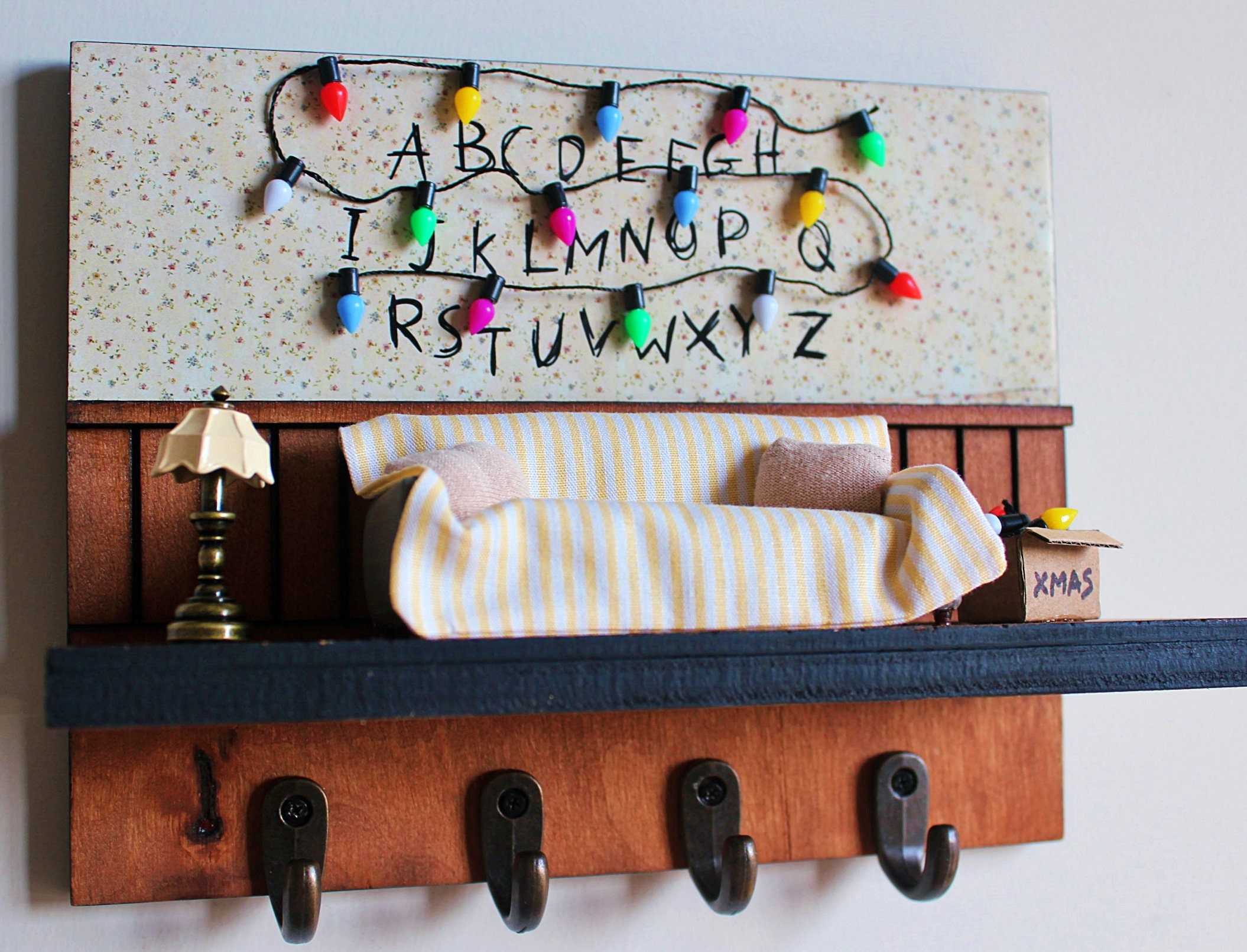 Stranger Things Key Holder, Shadow Box, Wall Art, Diorama, Wall Hanging ...