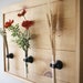 Reclaimed Farmhouse Wood Shiplap & Mini Vase Floral Wall Display - Etsy