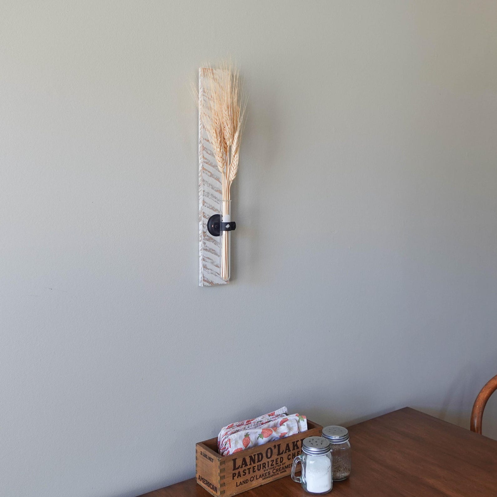 Distressed White Single Test Tube Wall Mount Floral / Propagation ...