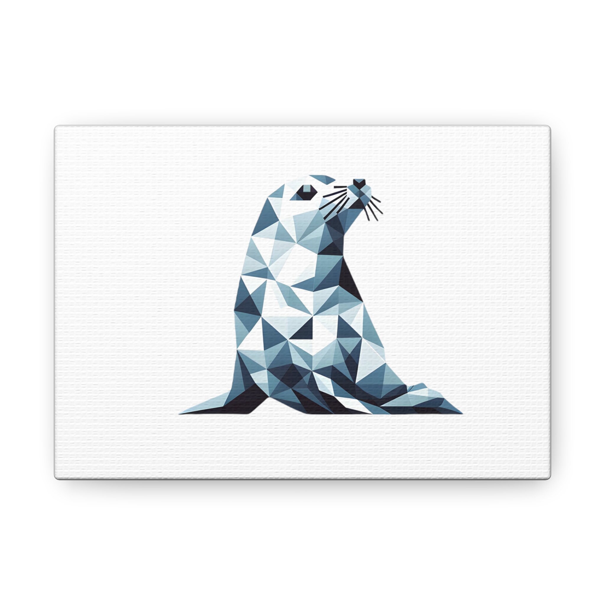 Seal Geometric Seal Canvas Print - Etsy
