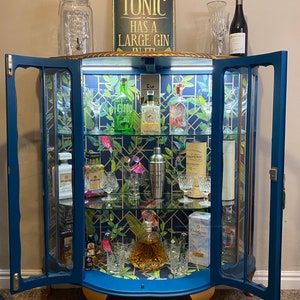 SOLD Vintage Drinks Cabinet Display Cabinet Gin Cabinet - Etsy