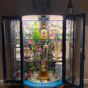 SOLD Vintage Drinks Cabinet Display Cabinet Gin Cabinet - Etsy