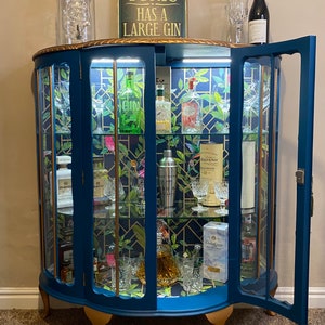SOLD Vintage Drinks Cabinet Display Cabinet Gin Cabinet - Etsy