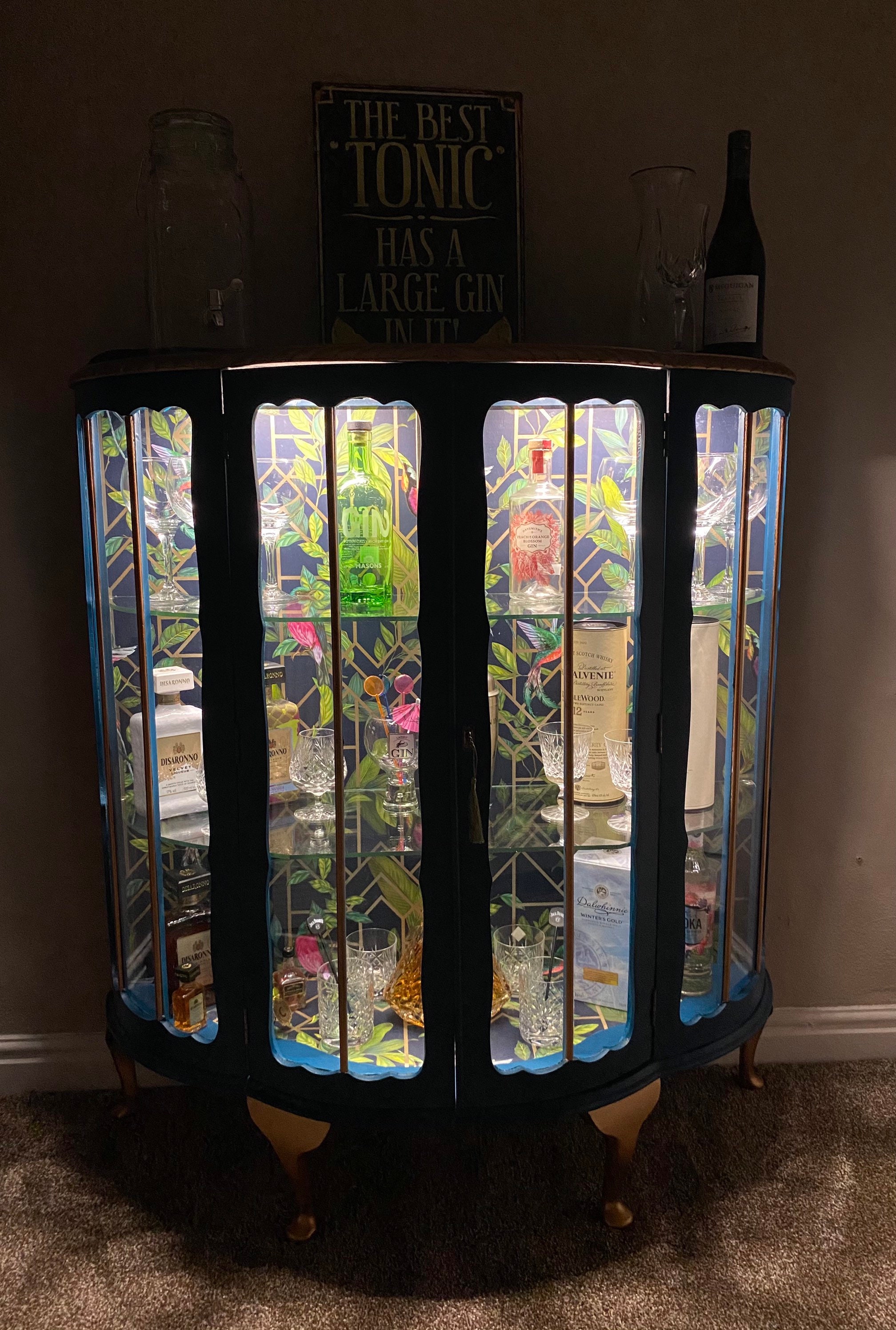 SOLD Vintage Drinks Cabinet Display Cabinet Gin Cabinet - Etsy