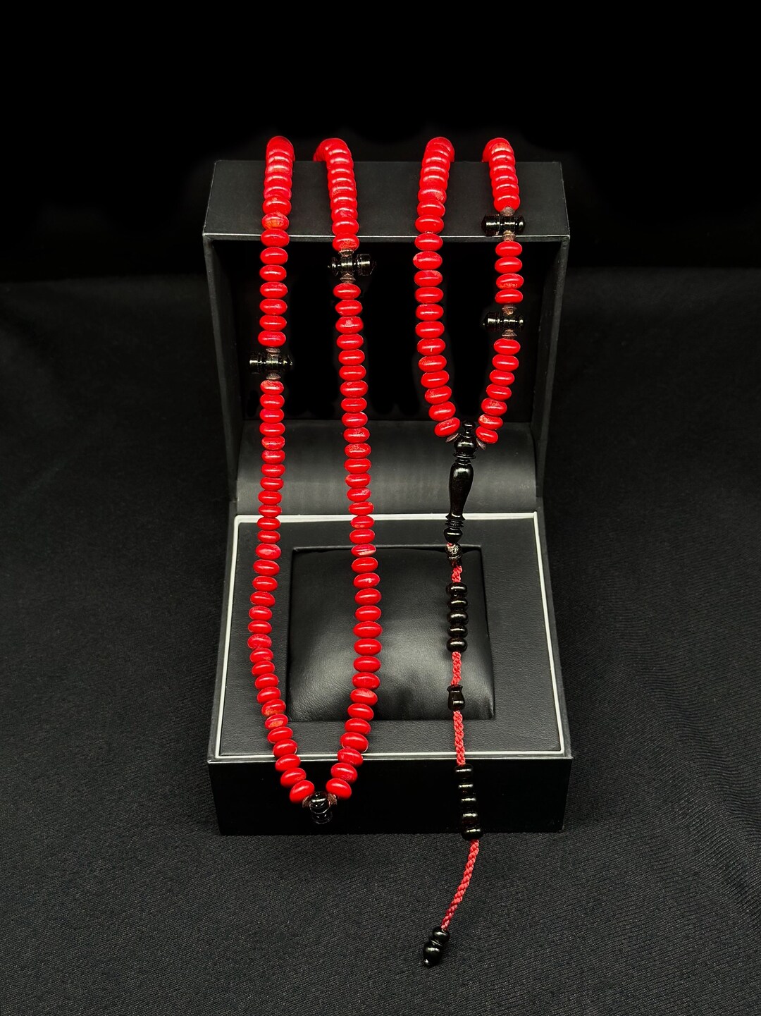 Sufico Limited Edition Premium Red Marjan Coral Tasbih Naqshbandi 200 ...