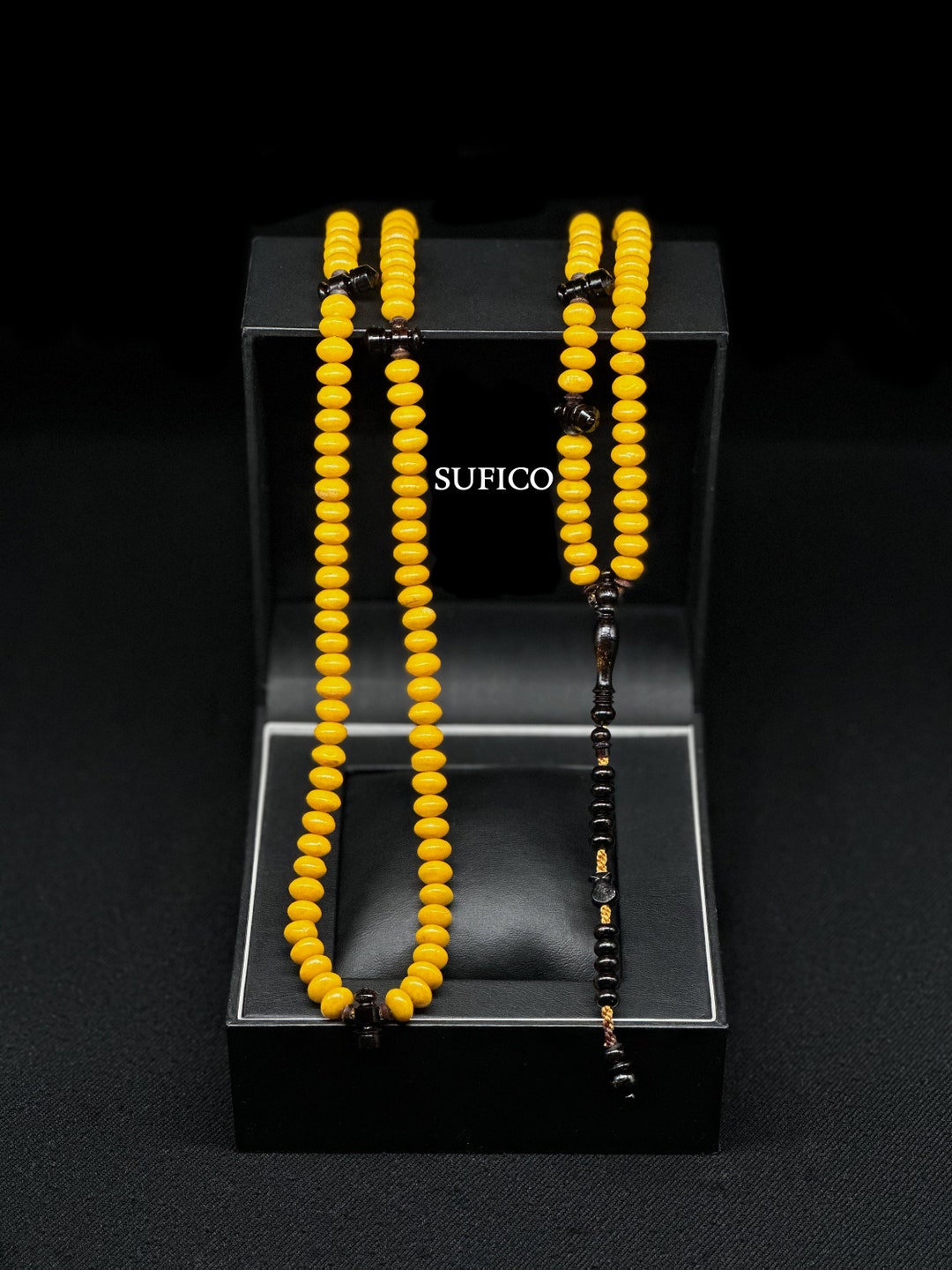 Sufico Limited Edition Premium Yellow Marjan Coral Tasbih Naqshbandi ...
