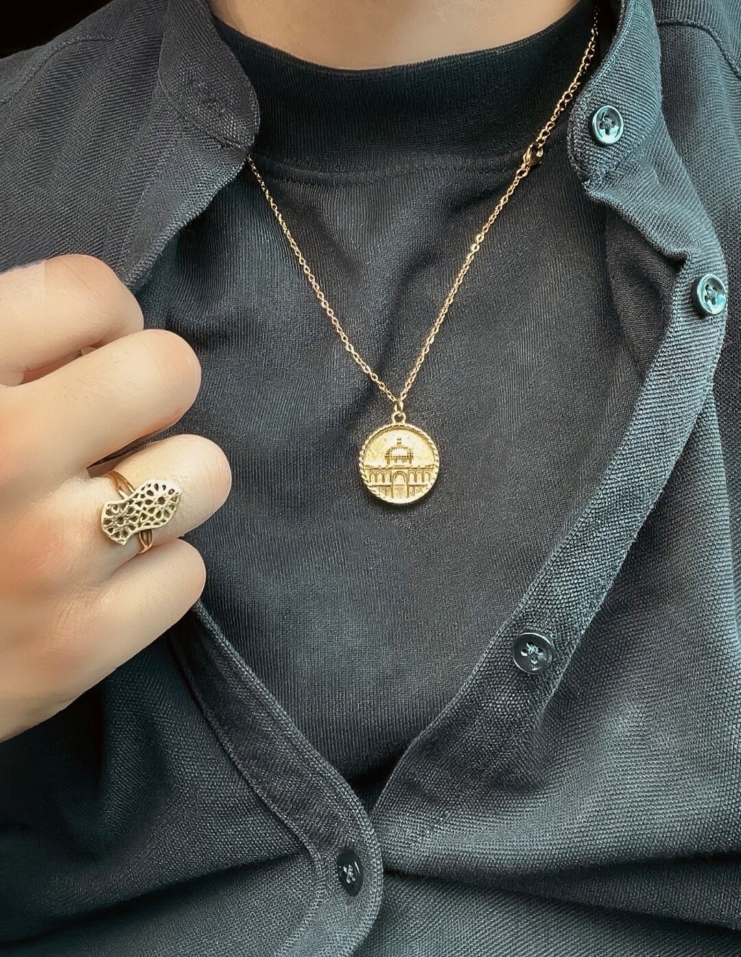 Sufico Al Aqsa Necklace Dome of the Rock & Prophetic Sandal Adjustable ...