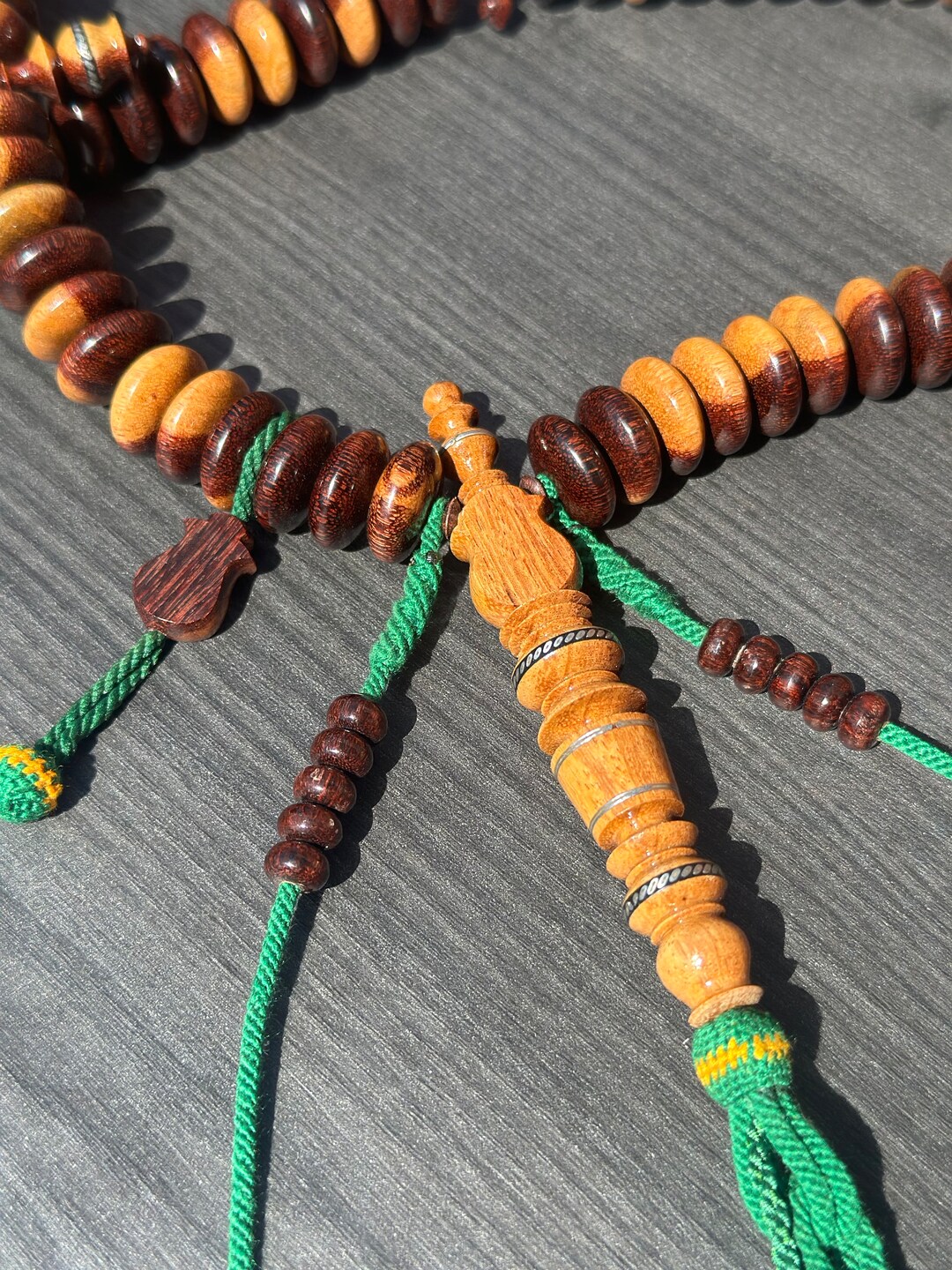 Sufico Limited Edition Large Tamarind Wood Handmade Sufi Tijani Tasbih ...
