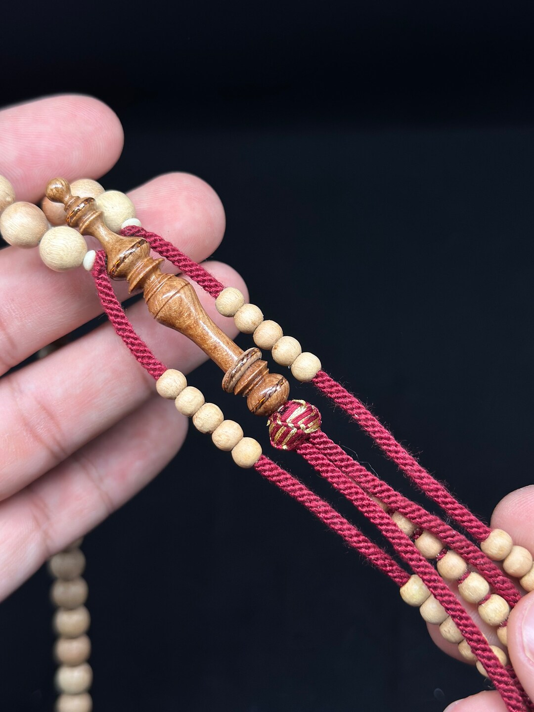 Sufico Pure Lightweight Sidr Wood Tasbih Prayer Beads 99 Beads With ...