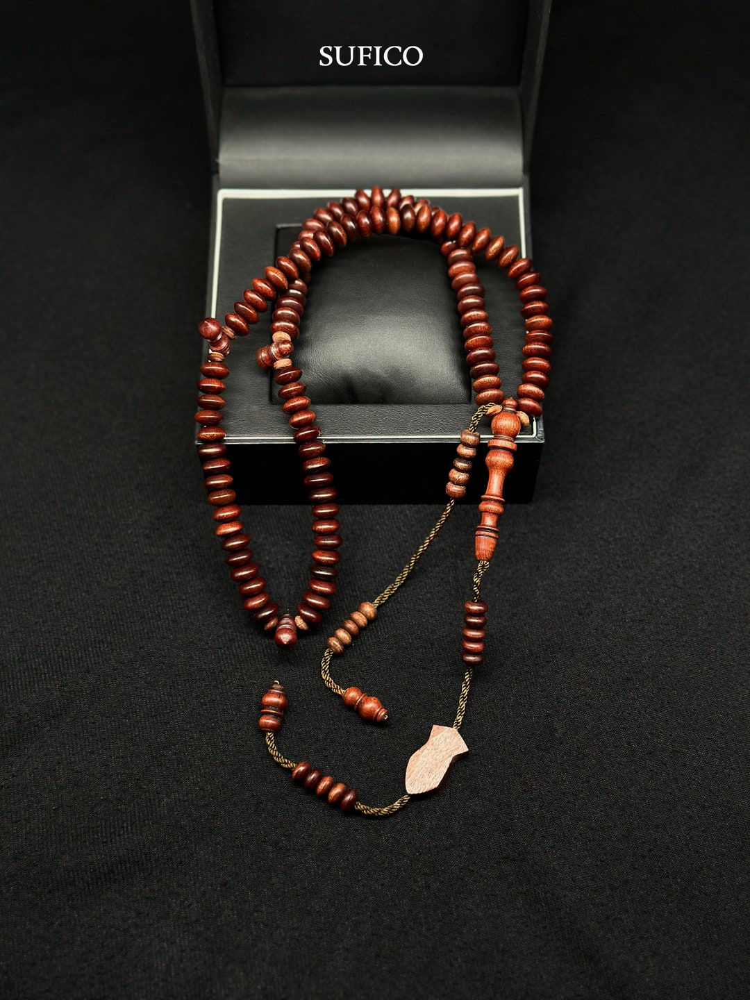 Sufico Pure Dragonwood Handmade Wooden Sufi Shadhili Tasbih Prayer ...