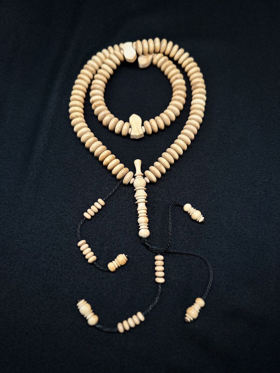 Sufico Pure Grade A Sandalwood Shadhili Tasbih Large Prayer Beads ...