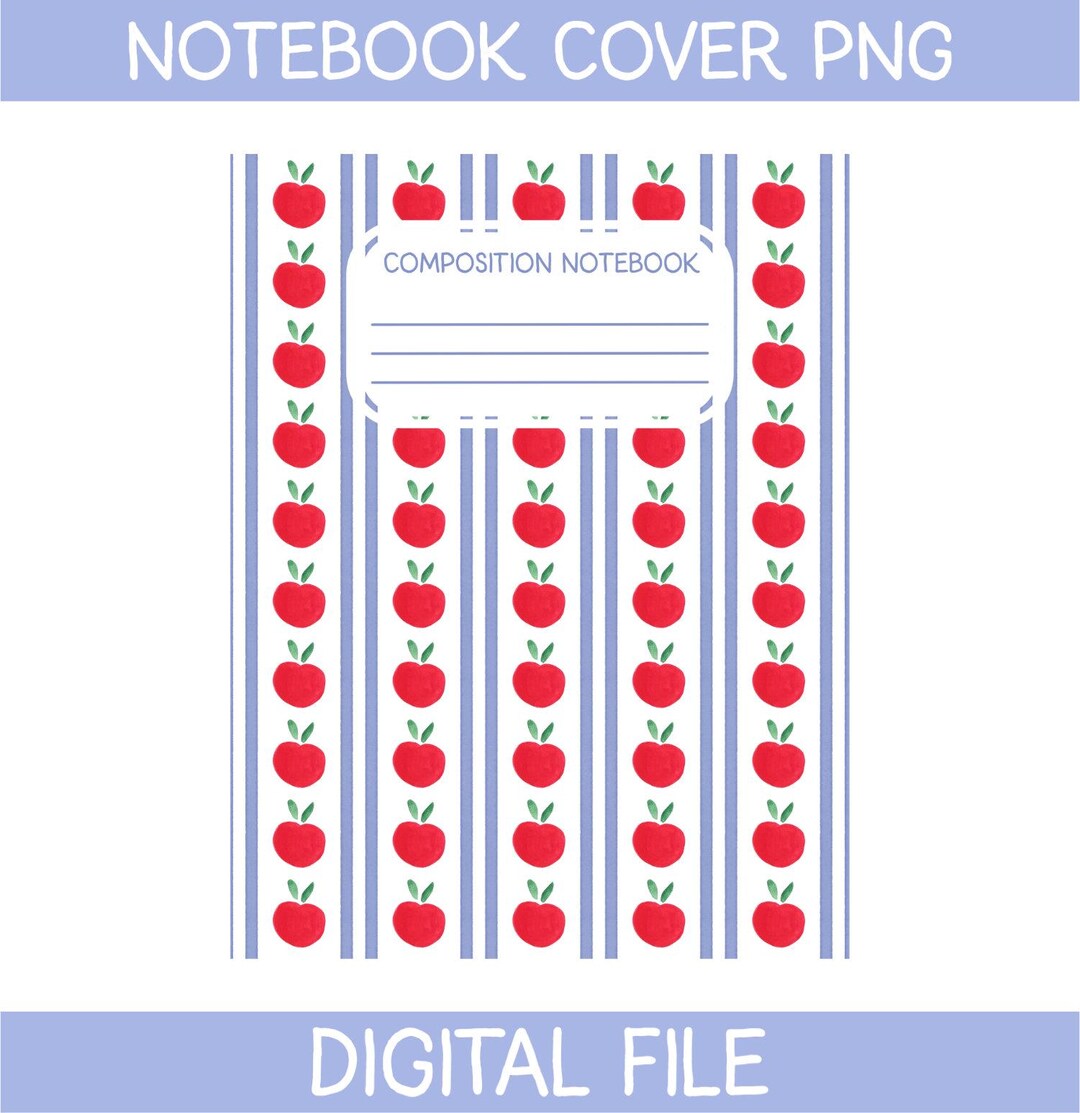 Printable Notebook Cover PNG Printable Notebook Sticker Custom Notebook ...