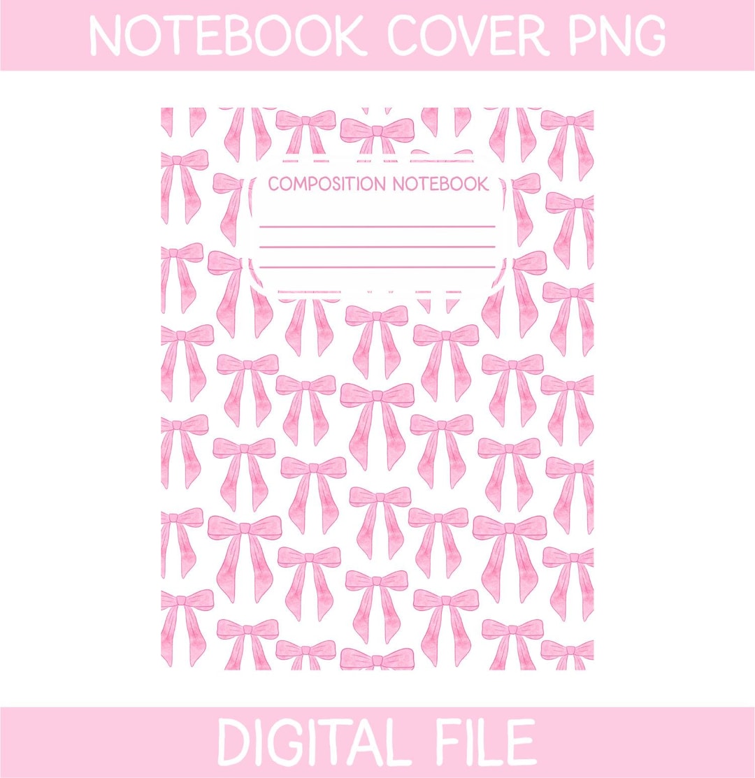 Printable Notebook Cover PNG Printable Notebook Sticker DIY Notecook ...
