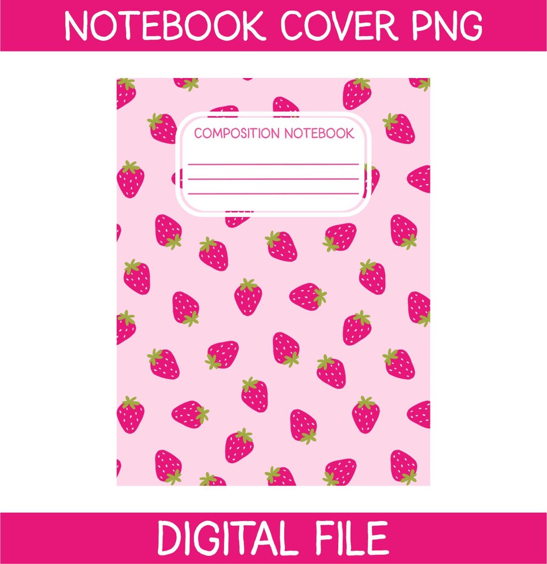 Printable Notebook Cover PNG Printable Notebook Sticker DIY Notecook ...