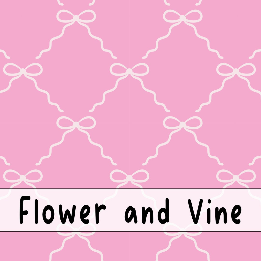 Dark Pink Coquette Bow Trellis Seamless File, Seamless Pattern - Etsy