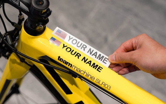Custom USA Flag Name Bike Decal/sticker - Etsy