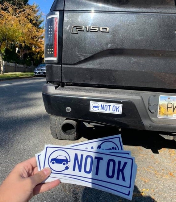 NOT OK Electric Vehicle Decal | Etsy