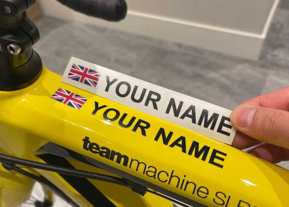 Custom UK Flag Name Bike Decal/sticker - Etsy UK