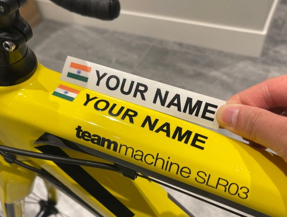 Custom India Flag Name Bike Decal sticker Etsy