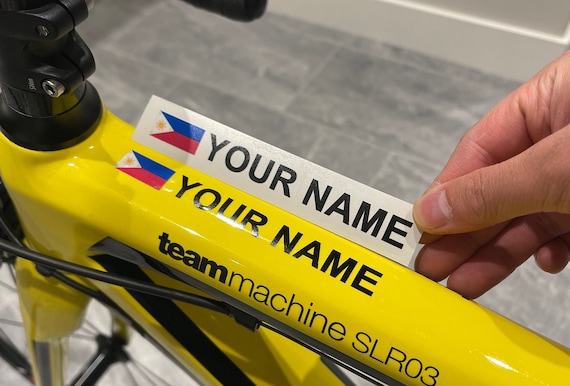 Custom Philippines Flag Name Bike Decal/sticker - Etsy
