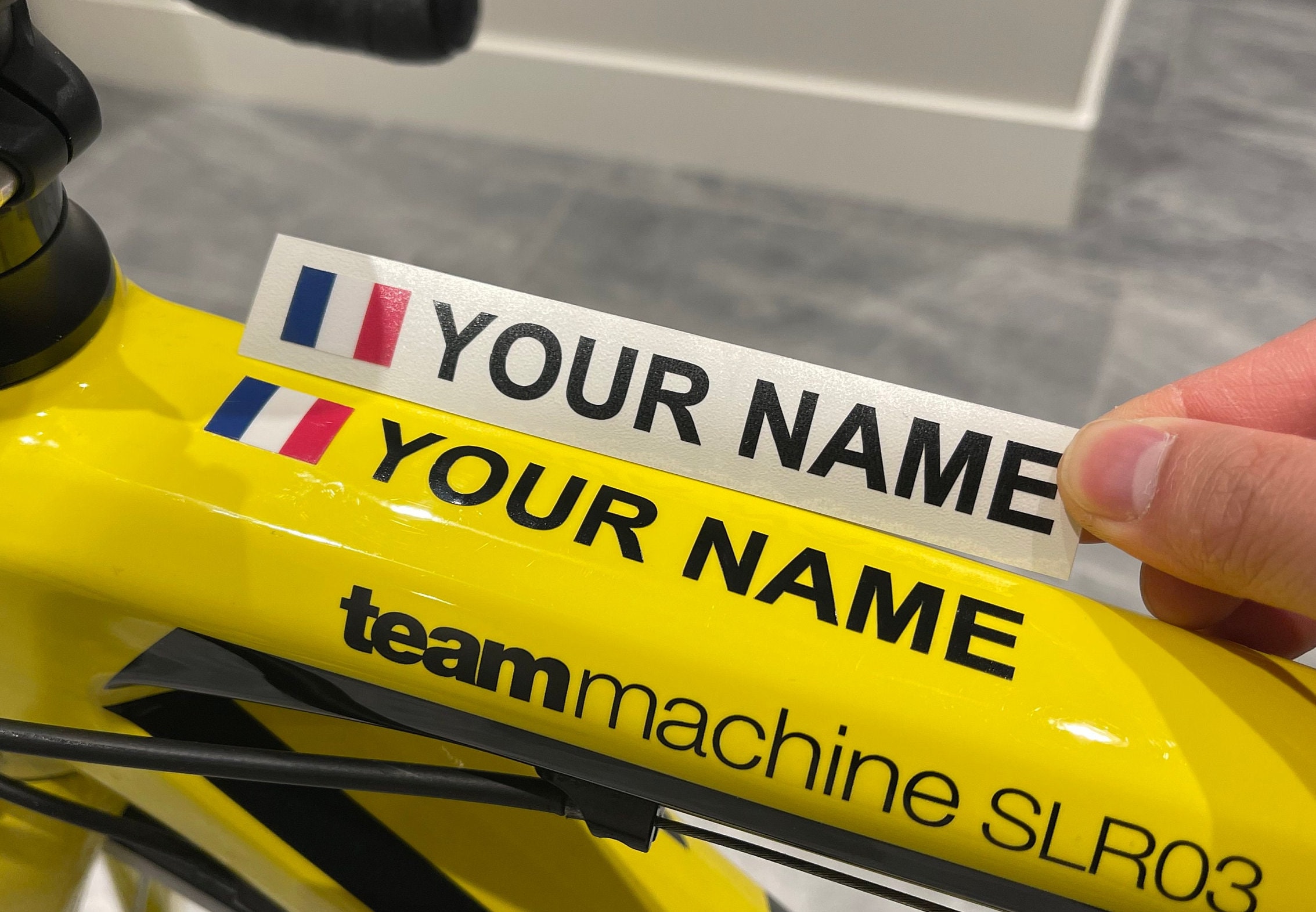Custom France Flag Name Bike Decal/sticker - Etsy