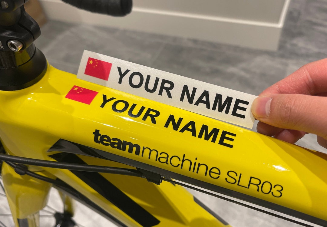 Custom China Flag Name Bike Decal/sticker - Etsy