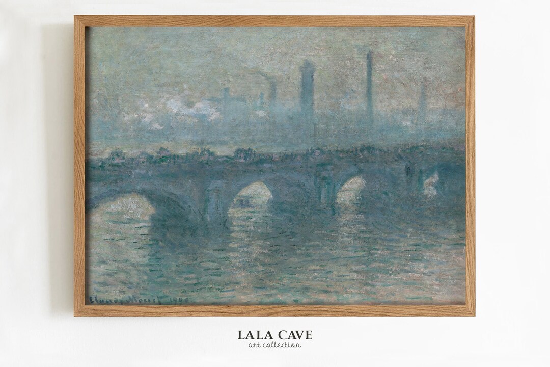 Waterloo Bridge Painting . London Printable Art . Monet Art - Etsy