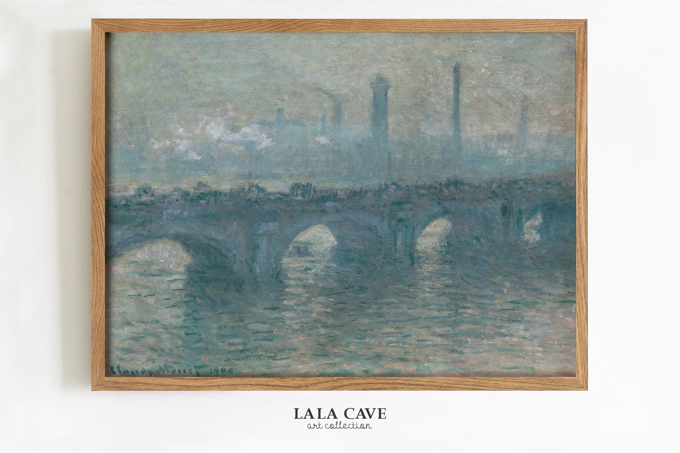 Waterloo Bridge Painting . London Printable Art . Monet Art Prints ...