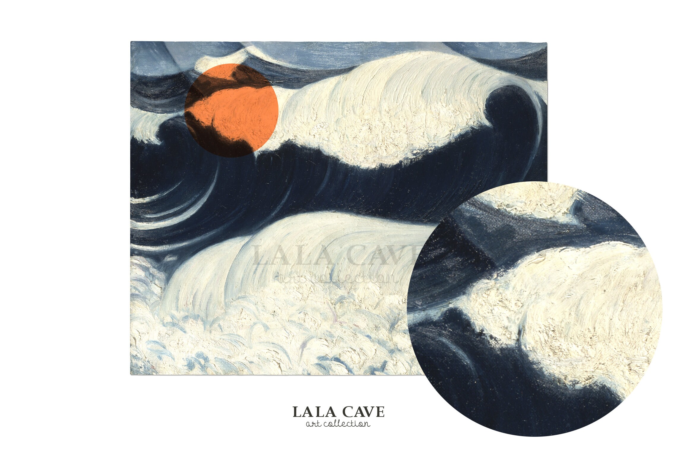 Ocean Wave Art Print Instant Download Painting of the Wave Beach Wall ...