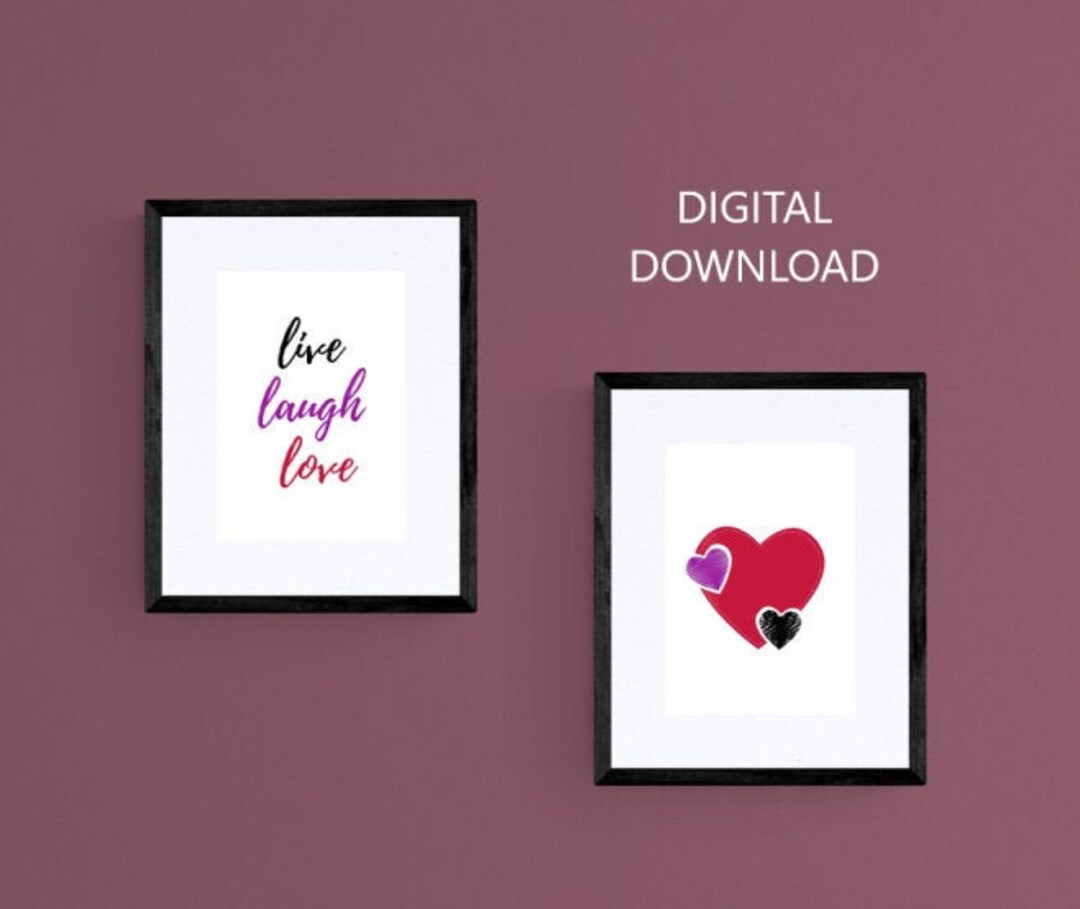 Live-laugh-love.digital Download Print, Living-room Art,bedroom Art, A4 ...