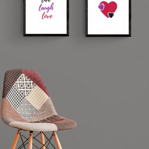Live-laugh-love.digital Download Print, Living-room Art,bedroom Art, A4 ...