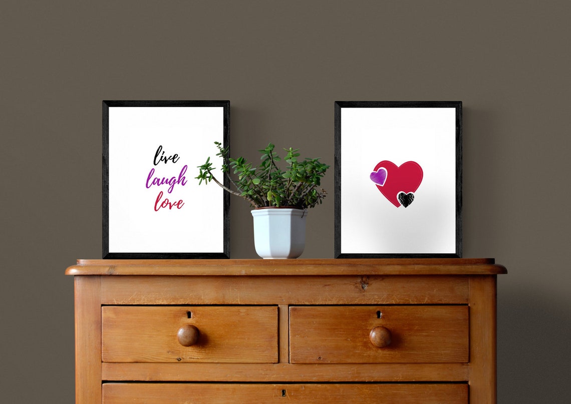Live-laugh-love.digital Download Print, Living-room Art,bedroom Art, A4 ...