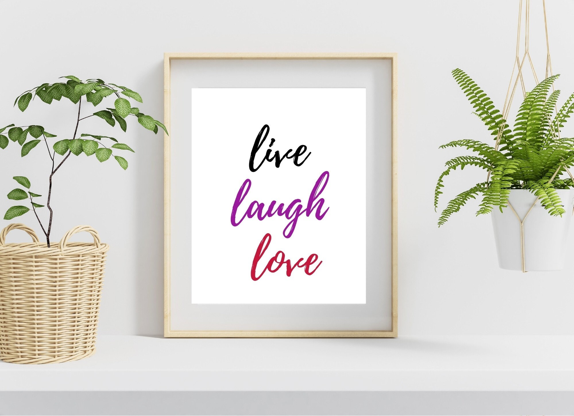 Live-laugh-love.digital Download Print, Living-room Art,bedroom Art, A4 ...