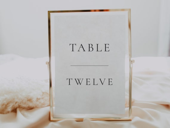 Printable Table Numbers Minimal Table Numbers Wedding Table - Etsy UK