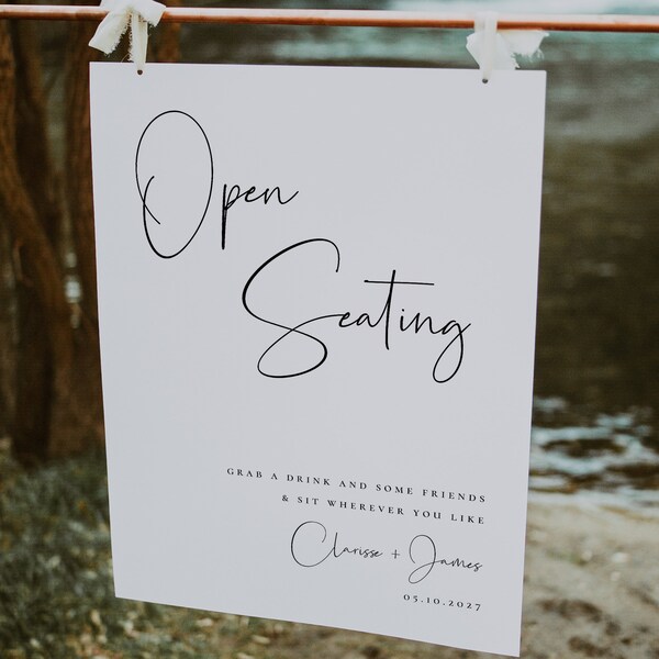 Open Seating Sign - Etsy