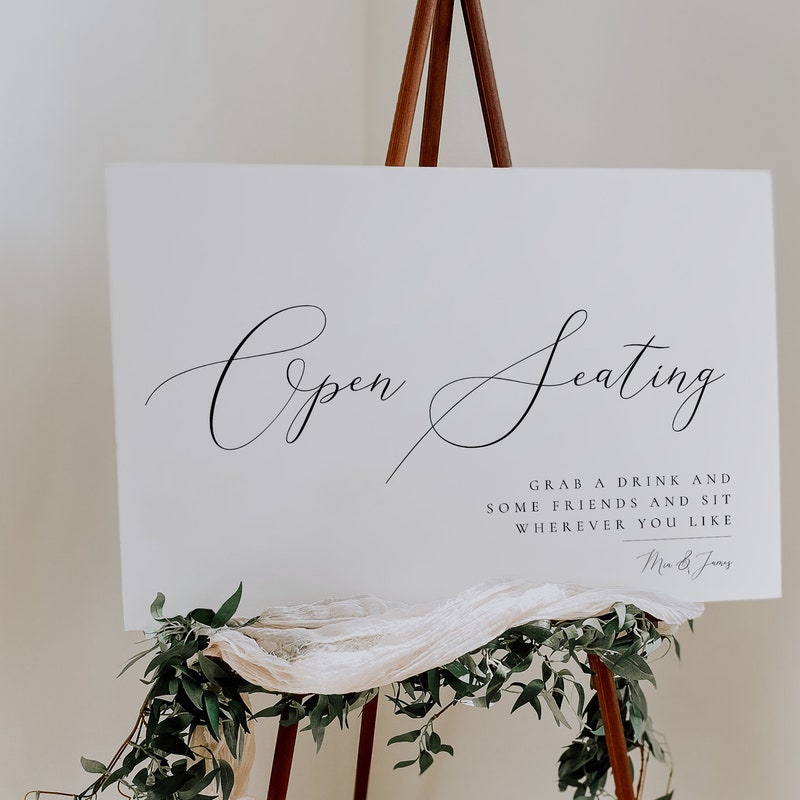 Open Seating Sign - Etsy