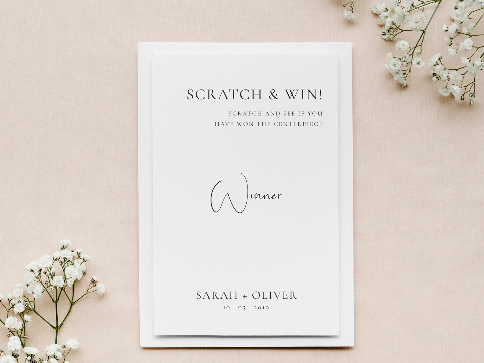 Minimalist Wedding Scratch Card Template Modern Wedding - Etsy