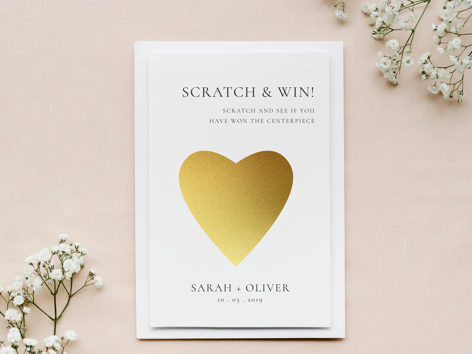 Minimalist Wedding Scratch Card Template Modern Wedding - Etsy