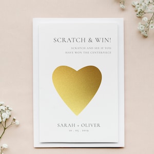 Minimalist Wedding Scratch Card Template, Modern Wedding Scratch Card ...