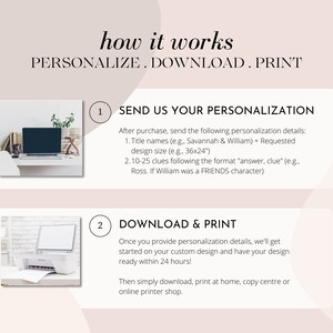 Minimal Wedding Crossword Extra Large Custom Sip and Solve - Etsy