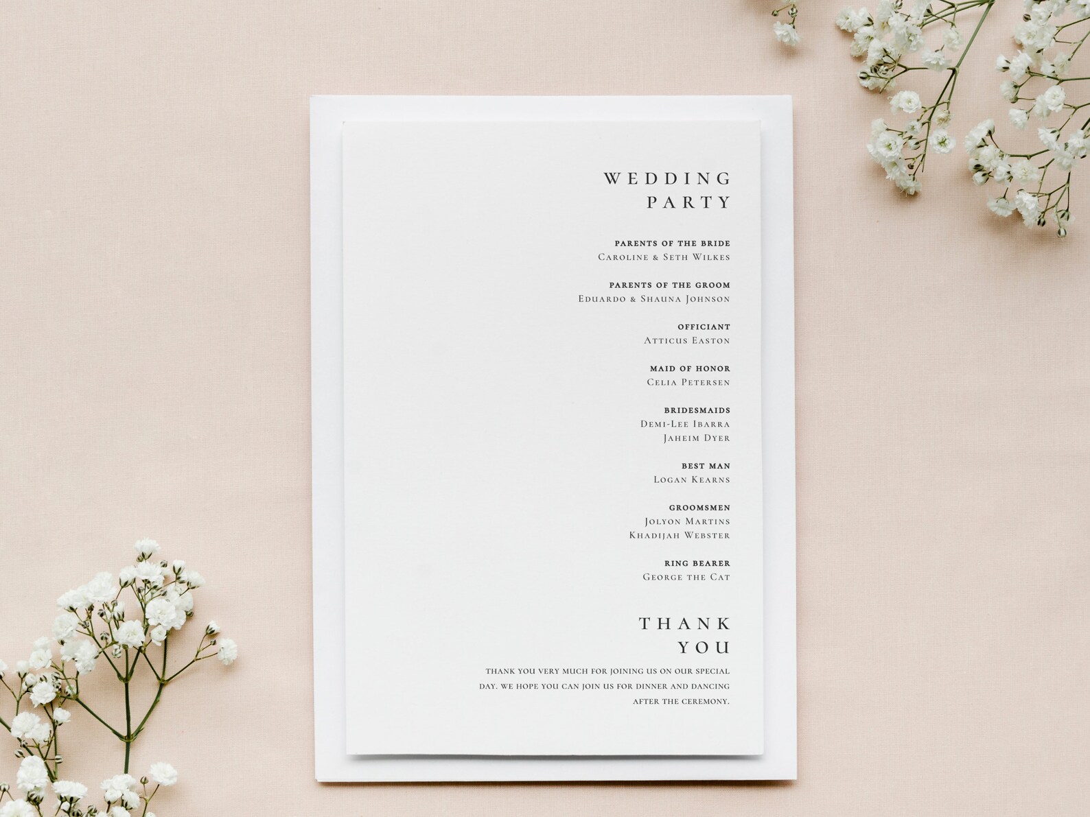Modern Wedding Program Timeline Template Wedding Order of - Etsy