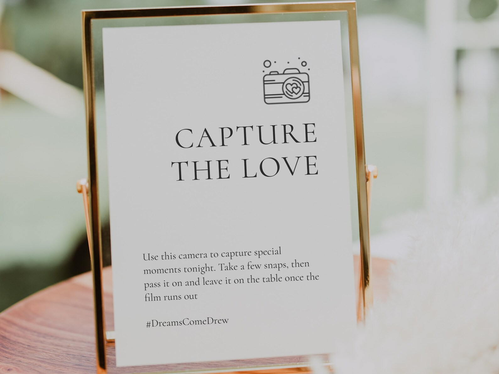 Minimalist Wedding Disposable Camera Sign Template, Modern Wedding Sign ...